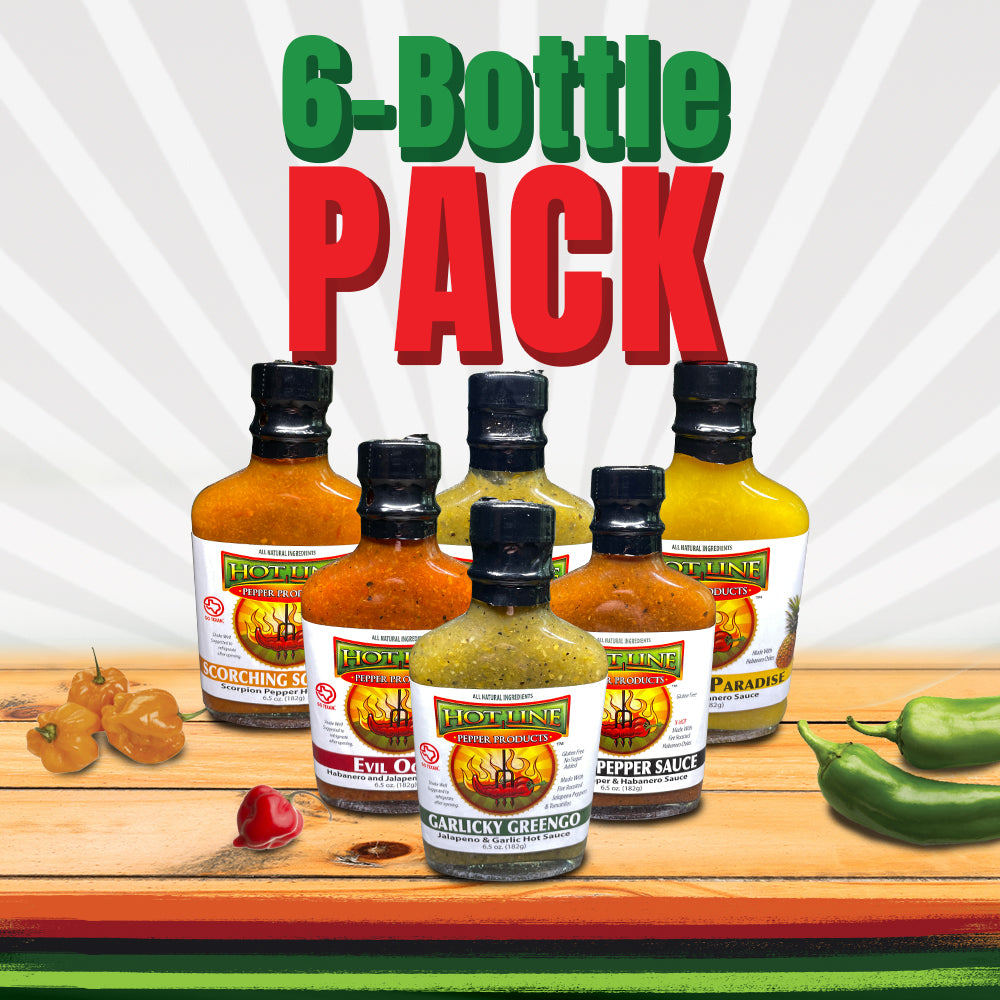 Build Your Own 6-Bottle Hot Sauce Pack | Hot Line Pepper Products